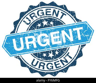 urgent blue round grunge stamp Stock Vector Image & Art - Alamy