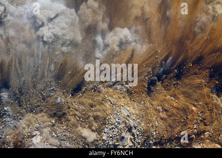 Blasting at Kansanshi open cast copper mine Kansanshi Mining PLC, a ...