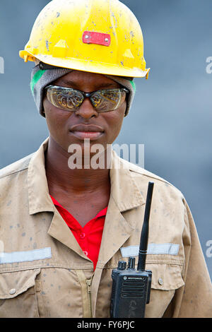 Female Zambian mine engineer at First Quantum Sentinel plant - Trident ...