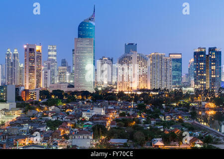 Downtown Jakarta with high-rise buildings Stock Photo - Alamy