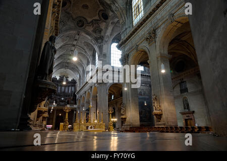 Interior of St Sulpice Church in Paris France The Rose Line 75006 Stock ...