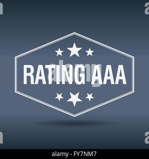 rating hexagonal white vintage retro style label Stock Vector Image ...