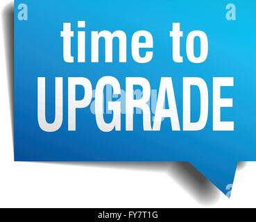 upgrade blue square 3d realistic isolated web button Stock Vector Image & Art - Alamy