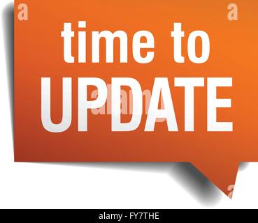 time to update sign. time to update square speech bubble. time to ...