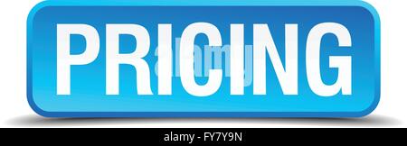 pricing blue 3d square isolated speech bubble Stock Vector Image & Art ...