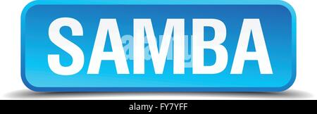 samba blue 3d square isolated speech bubble Stock Vector Image & Art ...