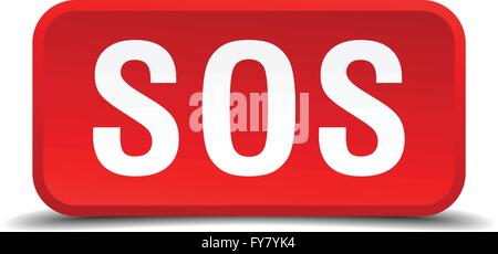 sos red 3d square isolated speech bubble Stock Vector Image & Art - Alamy