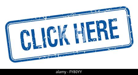 click blue square grungy vintage isolated stamp Stock Vector Image & Art - Alamy