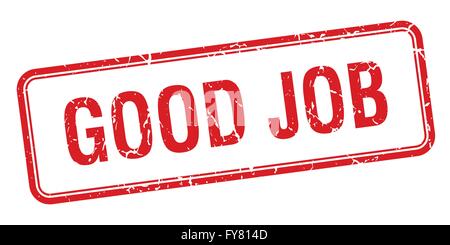good job stamp. good job square grungy red sign Stock Vector Image ...
