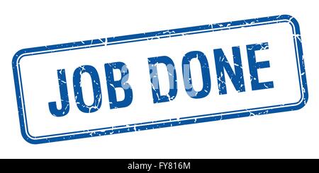 square grunge blue job done stamp Stock Vector Image & Art - Alamy