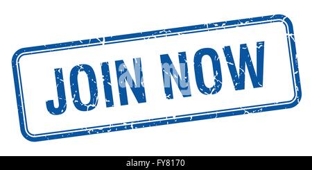 square grunge blue join now stamp Stock Vector Image & Art - Alamy