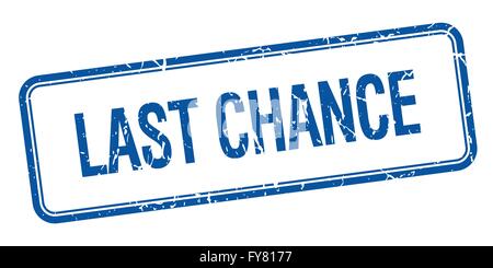 square grunge blue last chance stamp Stock Vector Image & Art - Alamy