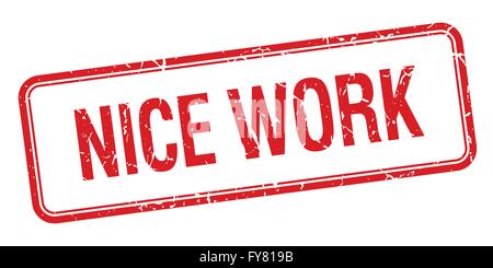 nice work stamp. nice work square grungy red sign Stock Vector Image ...
