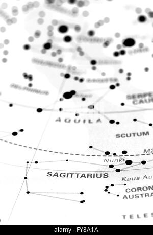 Sagittarius zodiac sign, constellation lines, Sagittarius symbol Stock ...