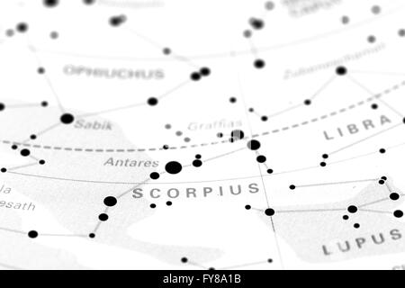 Scorpio star map zodiac Stock Photo - Alamy