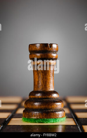 Black wooden chess rook isolated on white Stock Photo - Alamy
