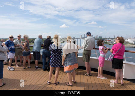 Passengers Onboard Holland America MS Veendam Cruise Ship Relaxing As ...