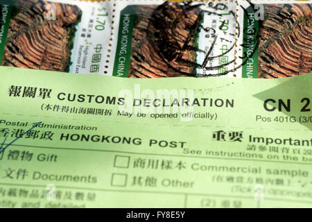 Hong Kong customs declaration form Stock Photo - Alamy