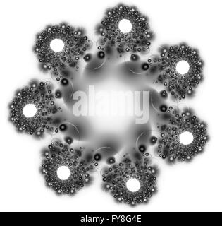 Abstract artwork - 3d illustration, organic geometric shapes. Recursive ...