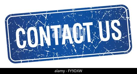 square grunge blue contact us stamp Stock Vector Image & Art - Alamy