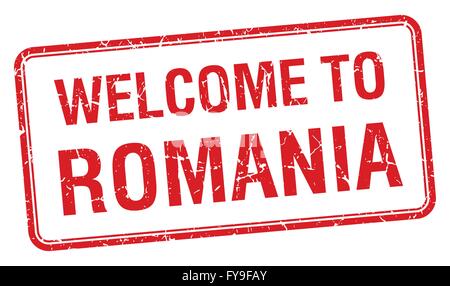 welcome to Romania red square grunge stamp Stock Vector Image & Art - Alamy