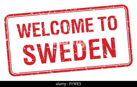 welcome to Sweden red square grunge stamp Stock Vector Image & Art - Alamy