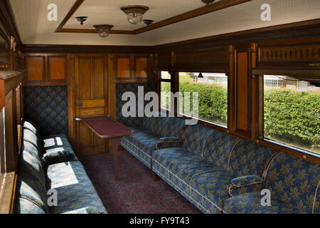 First class railway carriage of a South Western Railway train at ...