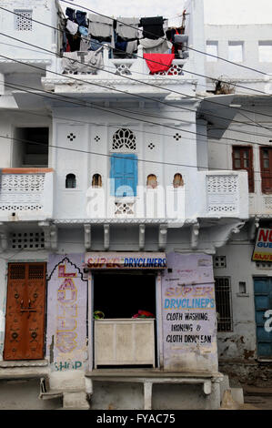 Indian Laundry Shop Stock Photo - Alamy