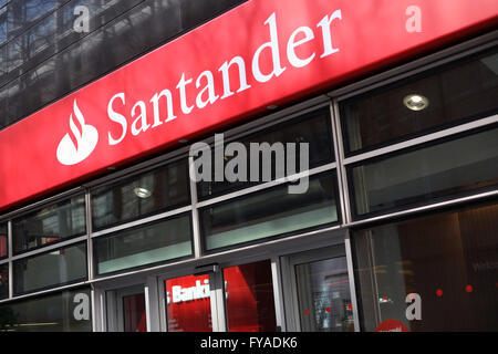 Santander Bank branch near Euston, London, England, UK Stock Photo - Alamy