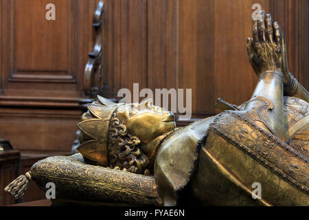 Detail of head of Statue of Charles II depicted in roman attire Royal ...