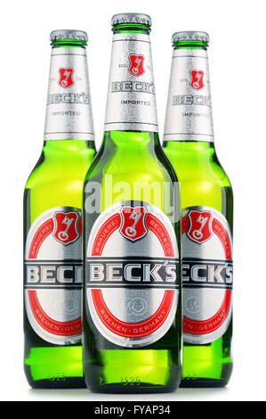 Bottles of German Beck's lager Stock Photo - Alamy