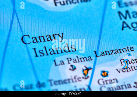 canary islands, map, atlas, map of the world, canaries, spain Stock ...