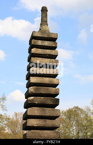 stone column in japan garden Stock Photo - Alamy