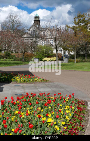 Alexandra Gardens with Cardiff University in the distance, Cardiff ...