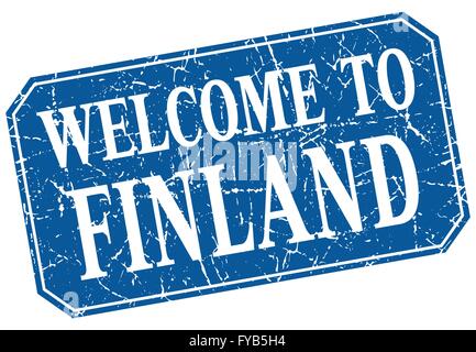 welcome to Finland blue grunge square stamp Stock Vector Image & Art ...
