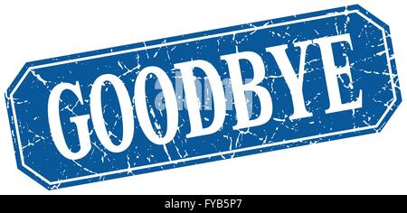 goodbye square blue grunge vintage isolated label Stock Vector Image ...
