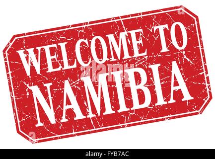 Namibia red square grunge vintage isolated stamp Stock Vector Image ...