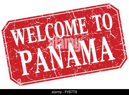 Panama red square grunge stamp on white Stock Vector Image & Art - Alamy