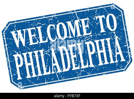 welcome to Philadelphia blue stamp Stock Vector Image & Art - Alamy