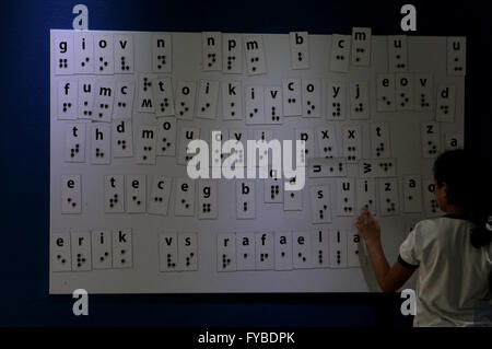 Braille alphabet letters blind people read and write symbols Stock ...