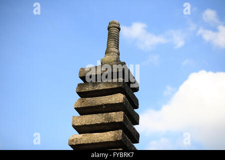 stone column in japan garden Stock Photo - Alamy