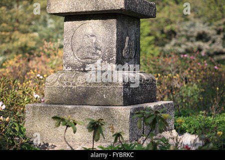 stone column in japan garden Stock Photo - Alamy