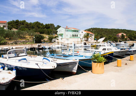 Zman port, Dugi Otok island, fishing boat, cruising, sea, PAN poster ...