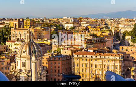 View across rooftops Rome Italy Europe Stock Photo - Alamy