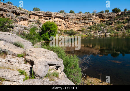 Montezuma Castle National Monument, a well-preserved cliff dwelling in ...