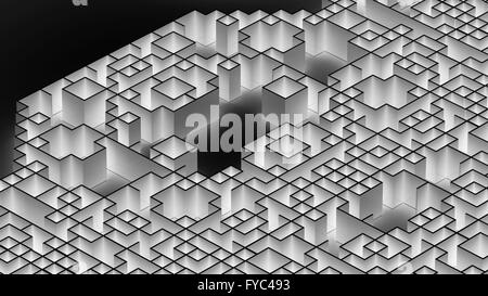 3D illustration of techno labyrinth surface structure Stock Photo - Alamy