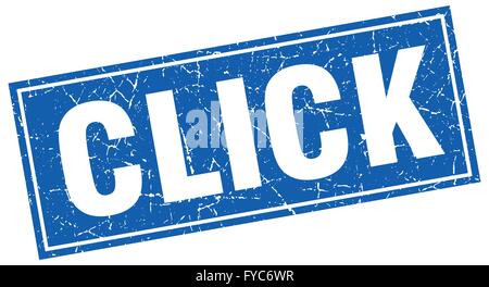 click blue square grunge stamp on white Stock Vector Image & Art - Alamy