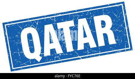 Qatar blue square grunge vintage isolated stamp Stock Vector Image ...