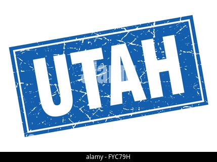 Utah blue square grunge vintage isolated stamp Stock Vector Image & Art ...