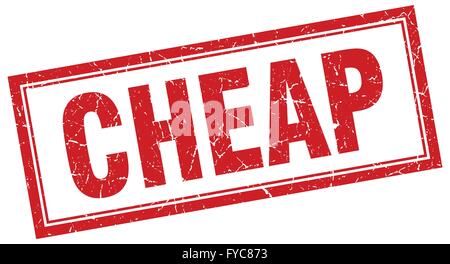 square grunge red cheap stamp Stock Vector Image & Art - Alamy